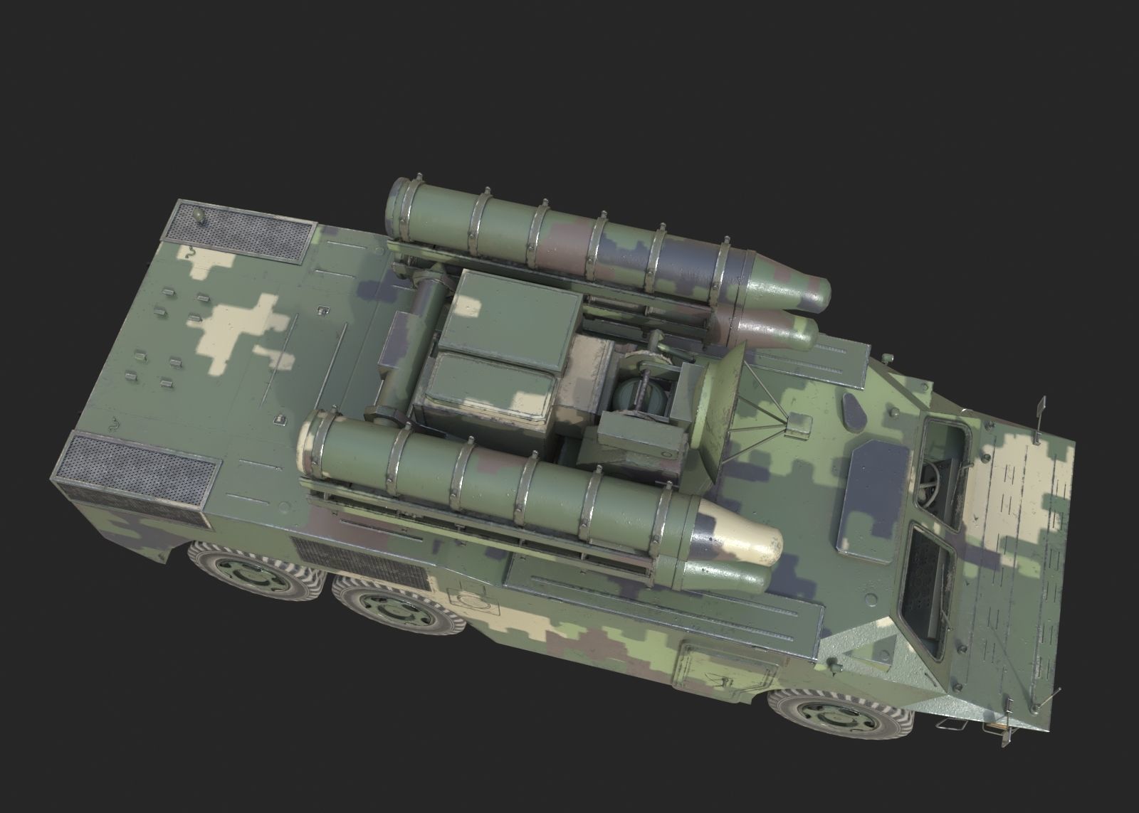 3D model 4 coatings of PLA Army HQ7 HQ-7 SURFACE-TO-AIR MISSILE SYSTEM ...
