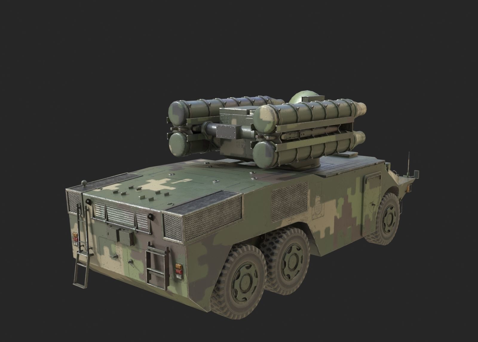 3D model 4 coatings of PLA Army HQ7 HQ-7 SURFACE-TO-AIR MISSILE SYSTEM ...