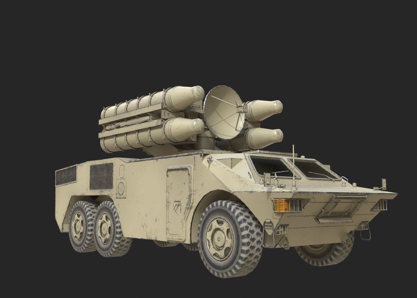 3D model 4 coatings of PLA Army HQ7 HQ-7 SURFACE-TO-AIR MISSILE SYSTEM ...