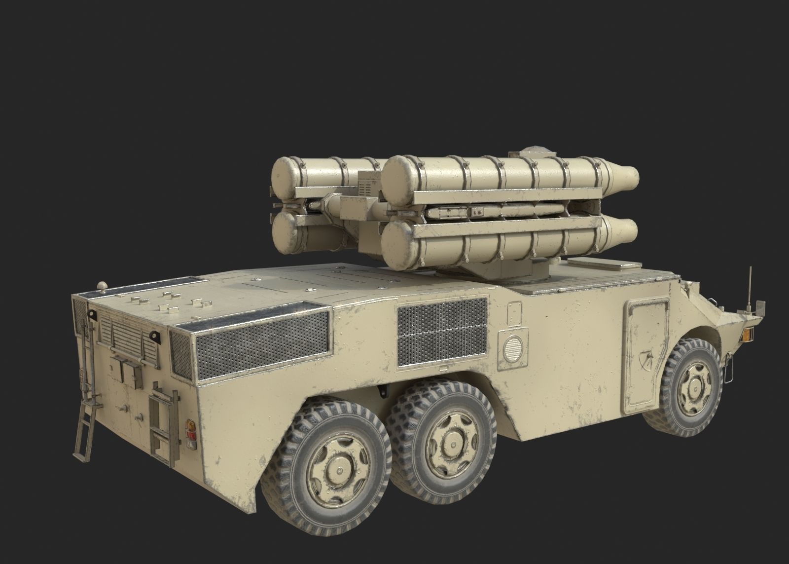 3D model 4 coatings of PLA Army HQ7 HQ-7 SURFACE-TO-AIR MISSILE SYSTEM ...