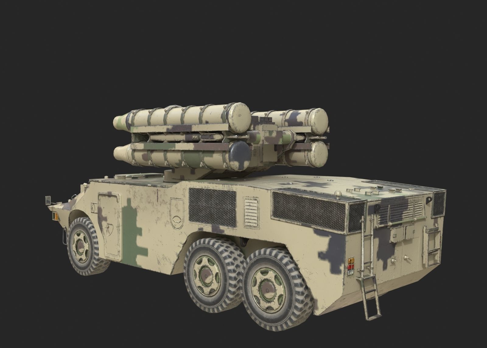 3D model 4 coatings of PLA Army HQ7 HQ-7 SURFACE-TO-AIR MISSILE SYSTEM ...