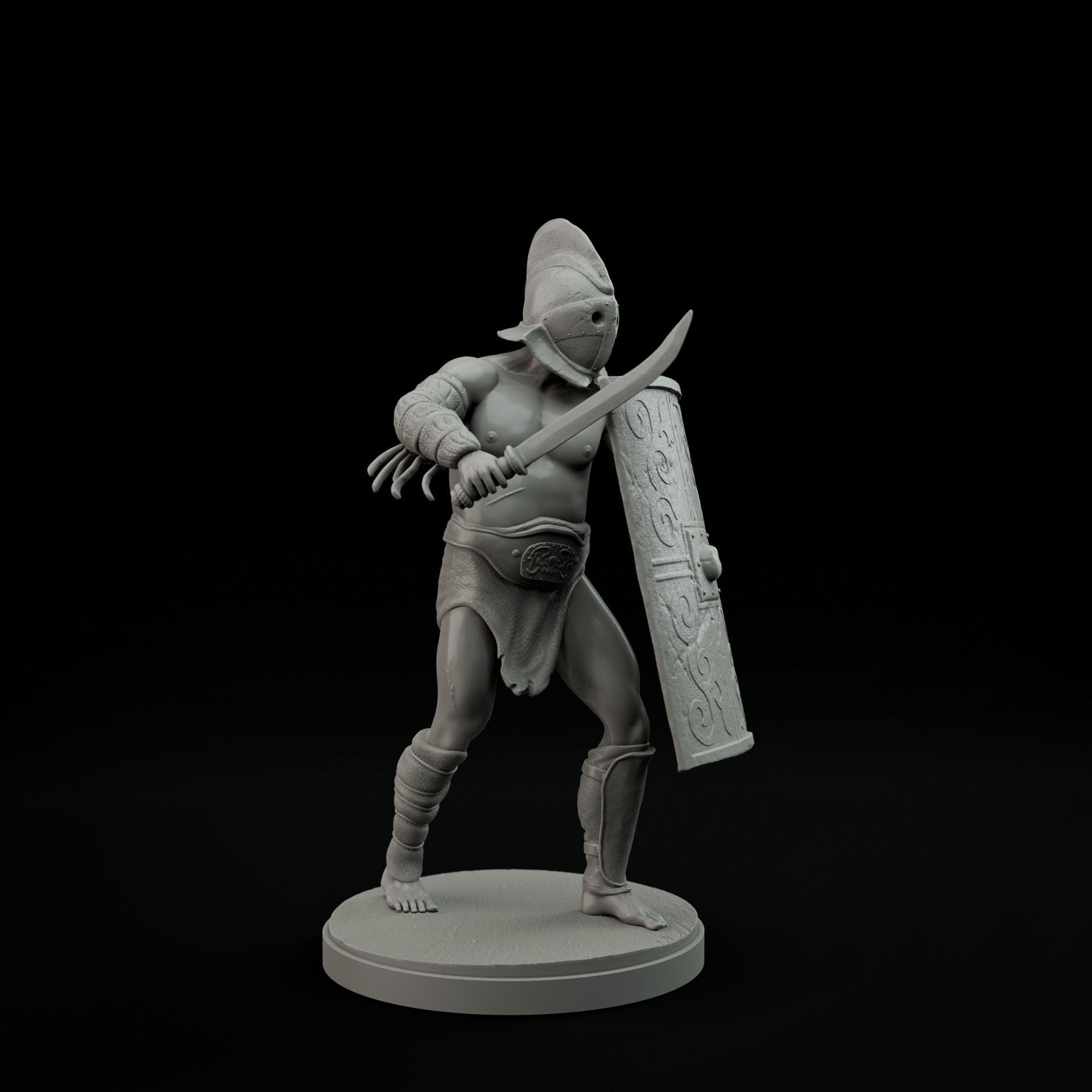 Secutor Roman gladiator miniature 3D model 3D printable | CGTrader