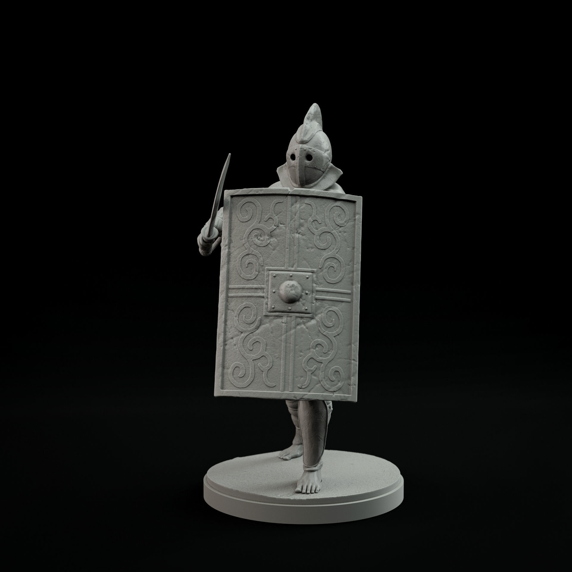 Secutor Roman gladiator miniature 3D model 3D printable | CGTrader
