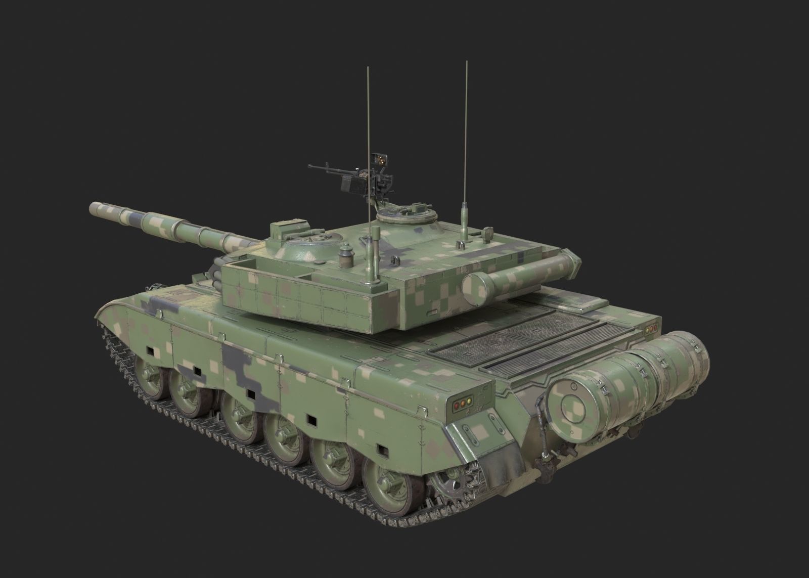 3D model 4 coatings of PLA Army ZTZ96A ZTZ-96A Main Battle Tank MBT VR / AR / low-poly | CGTrader