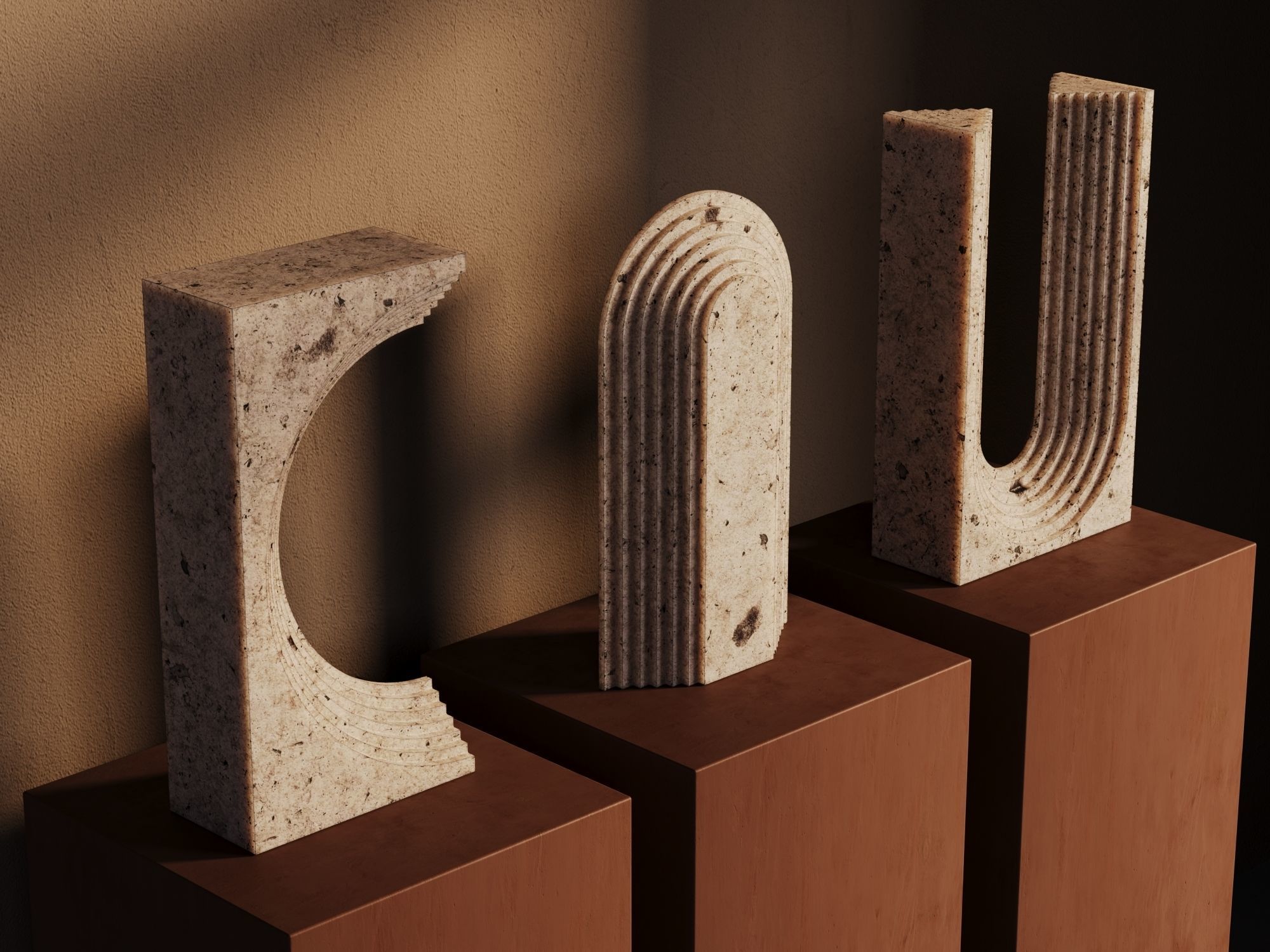 Vaults Sculptures 3D model | CGTrader