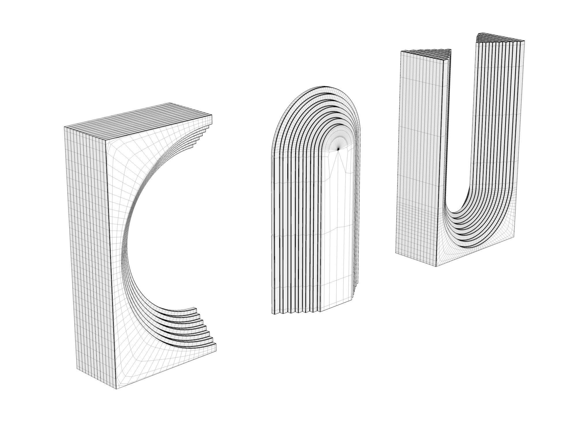 Vaults Sculptures 3D model | CGTrader