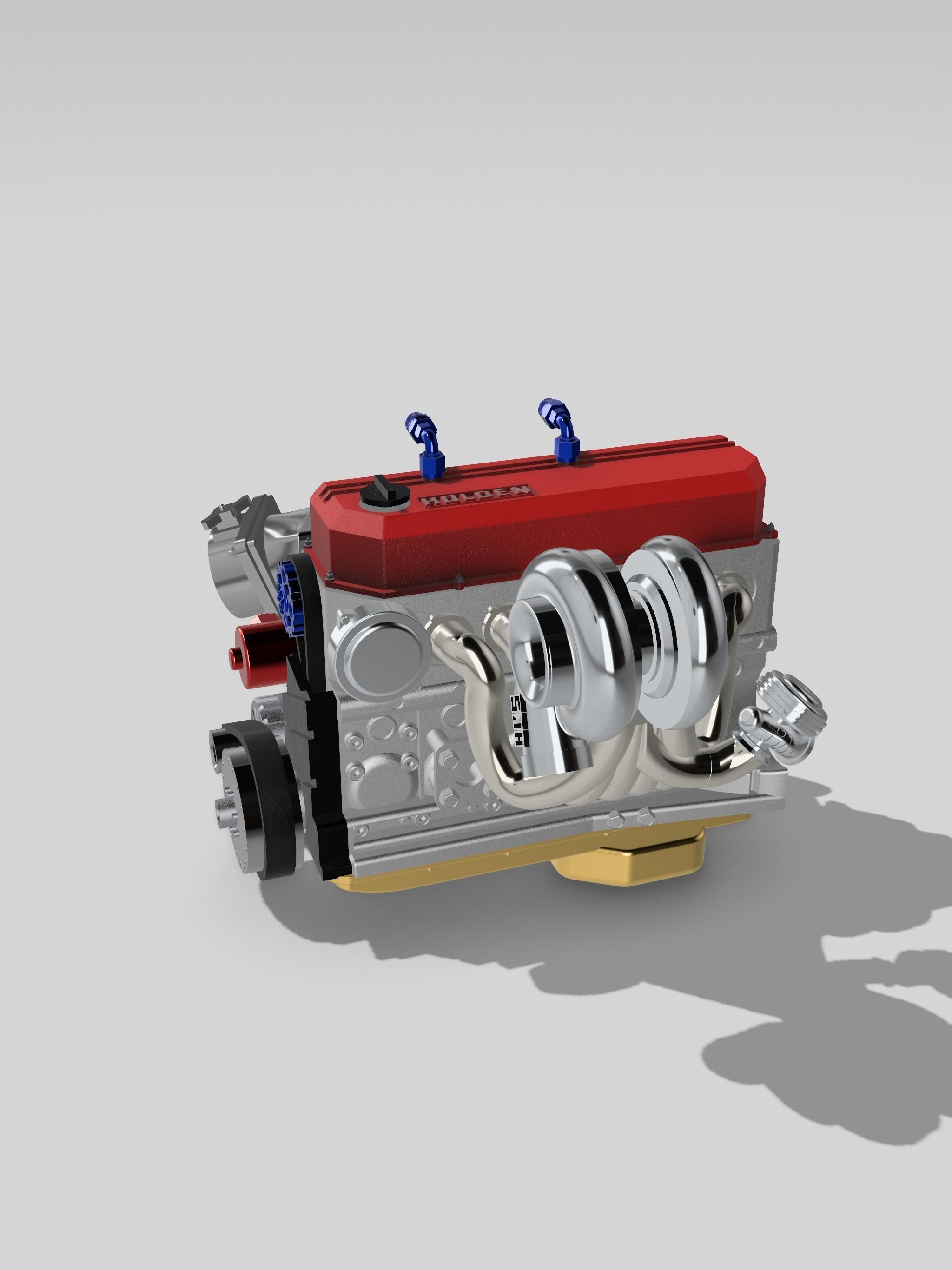 3D model Holden RB30 SOHC Engine LOW POLY VR / AR / low-poly | CGTrader
