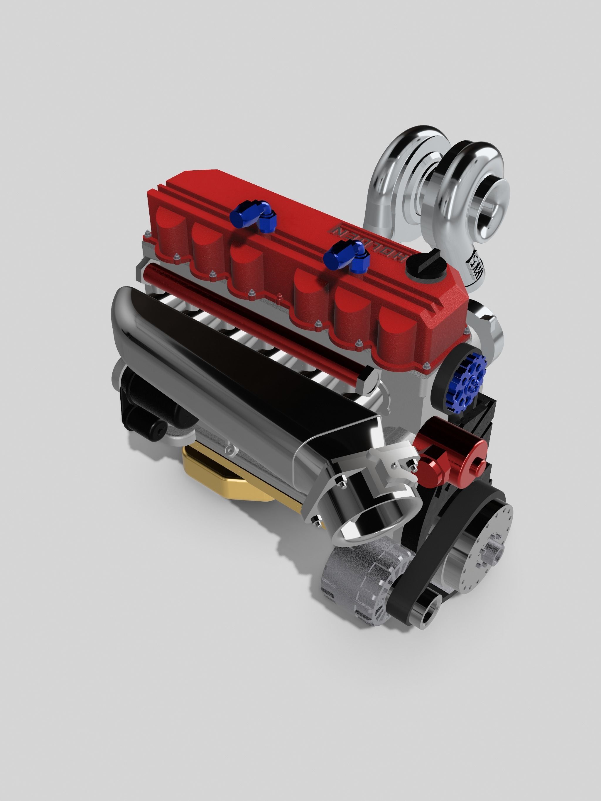 3D model Holden RB30 SOHC Engine LOW POLY VR / AR / low-poly | CGTrader