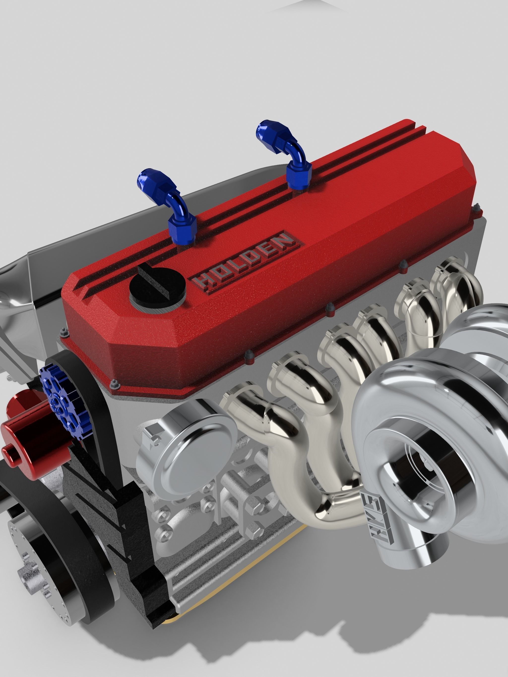 3D model Holden RB30 SOHC Engine LOW POLY VR / AR / low-poly | CGTrader