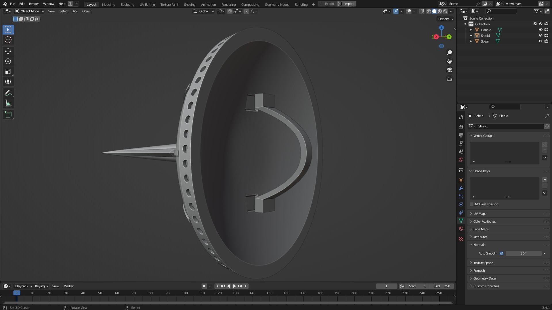 Dark Souls Siegmeyer Pierce Shield for Cosplay 3D model 3D printable ...
