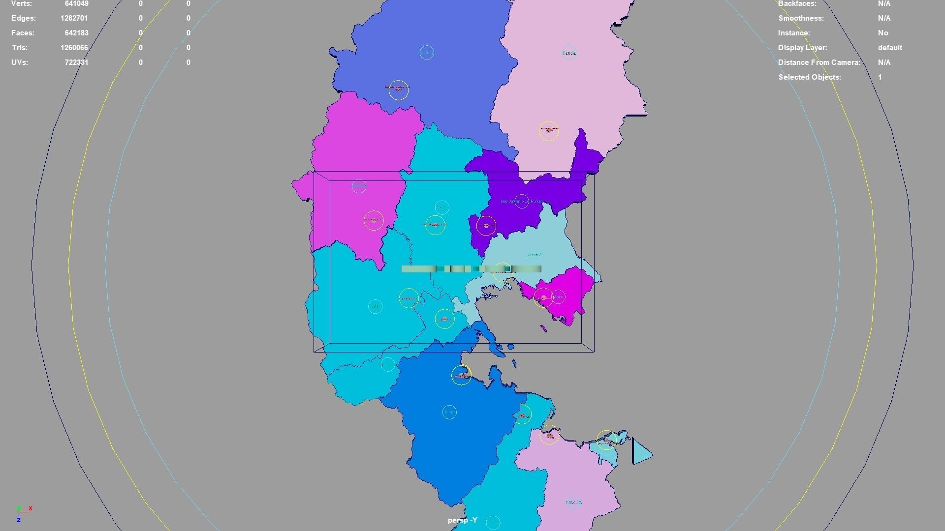 Puno Peru map region geography political geographic 3D model rigged ...
