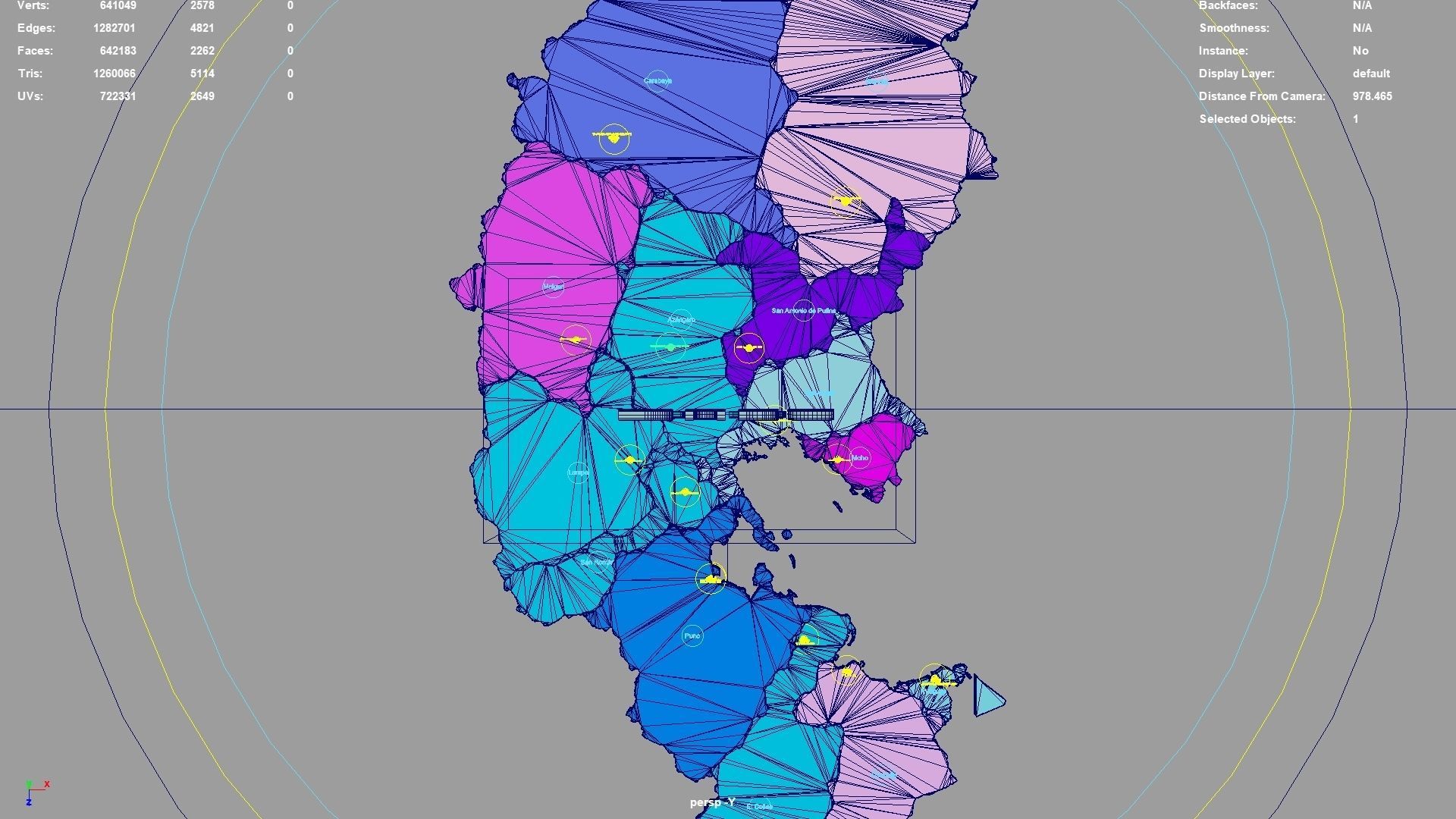 Puno Peru map region geography political geographic 3D model rigged ...