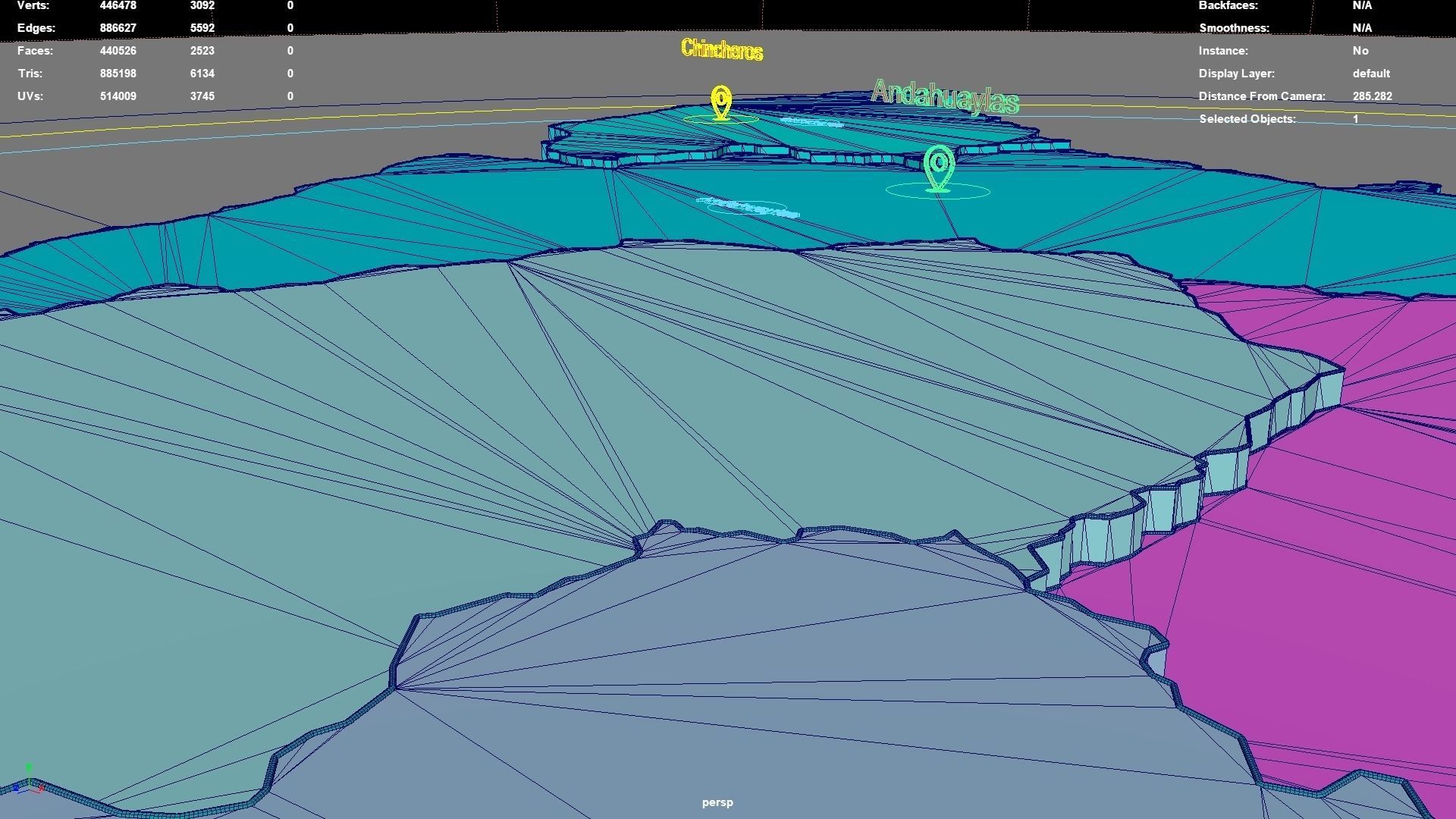 Apurimac Peru map region geography political geographic 3D model rigged ...