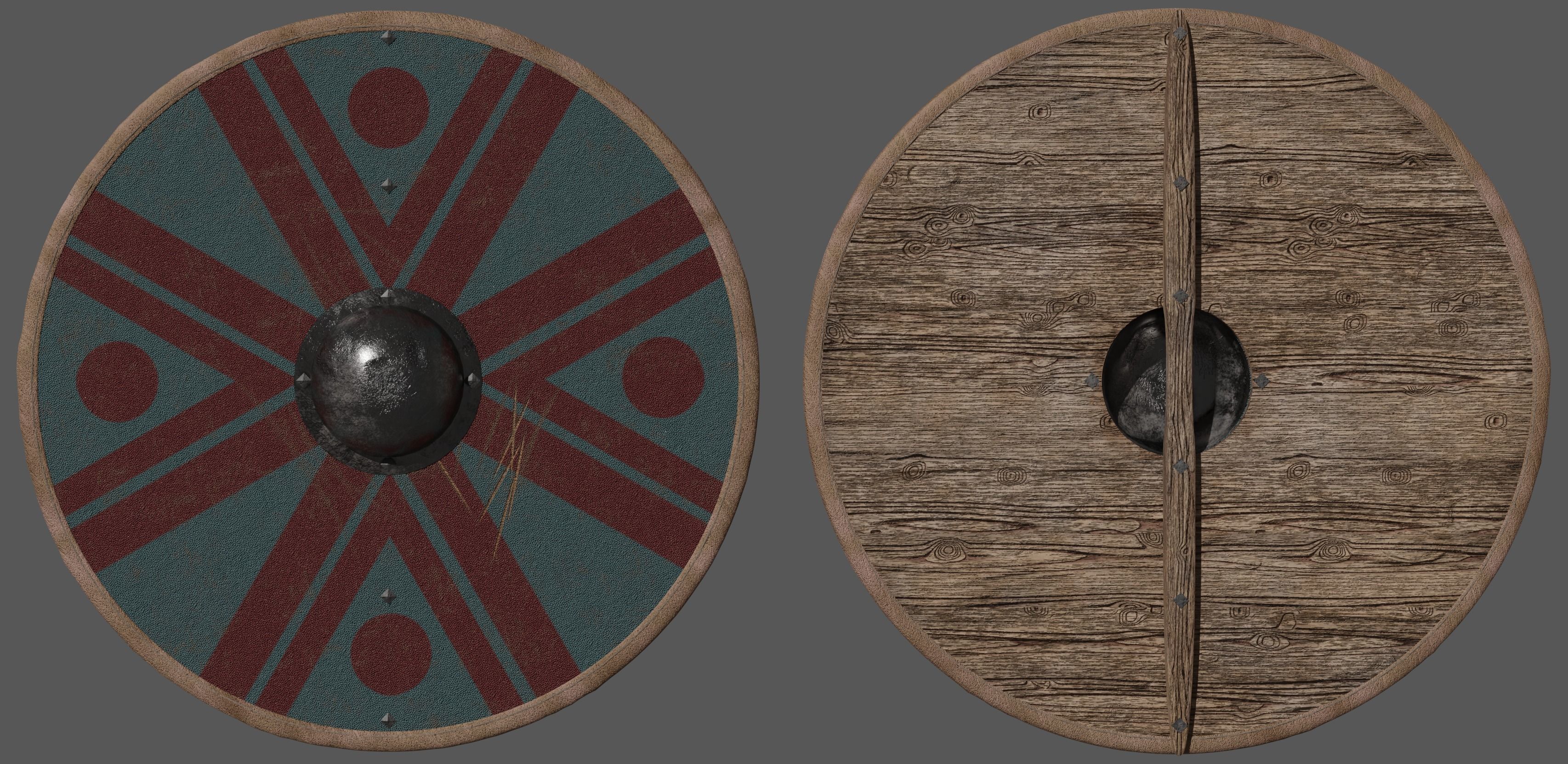 Historical viking shields free 3D model | CGTrader