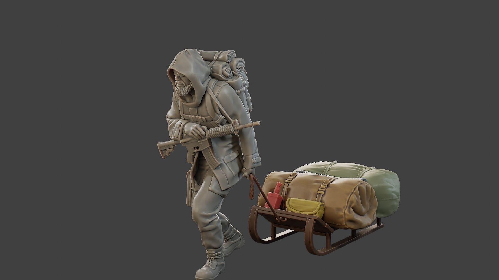 Post-Apocalyptic Male PAM2 002 3D model 3D printable | CGTrader
