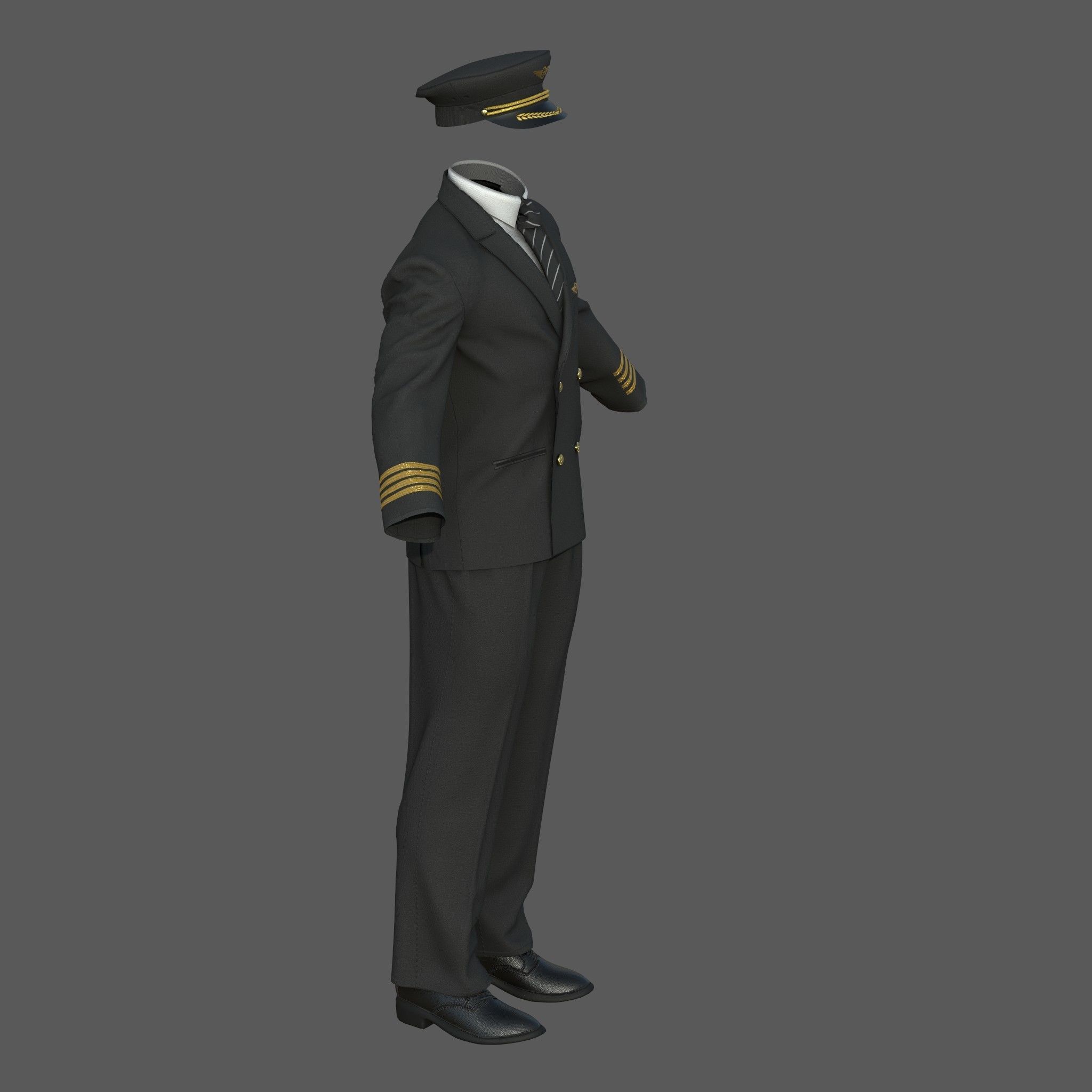3D model Airline pilot uniform VR / AR / low-poly | CGTrader