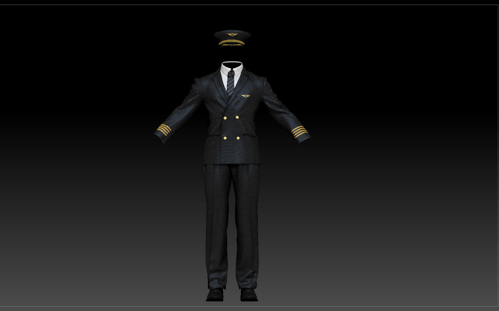 3D model Airline pilot uniform VR / AR / low-poly | CGTrader