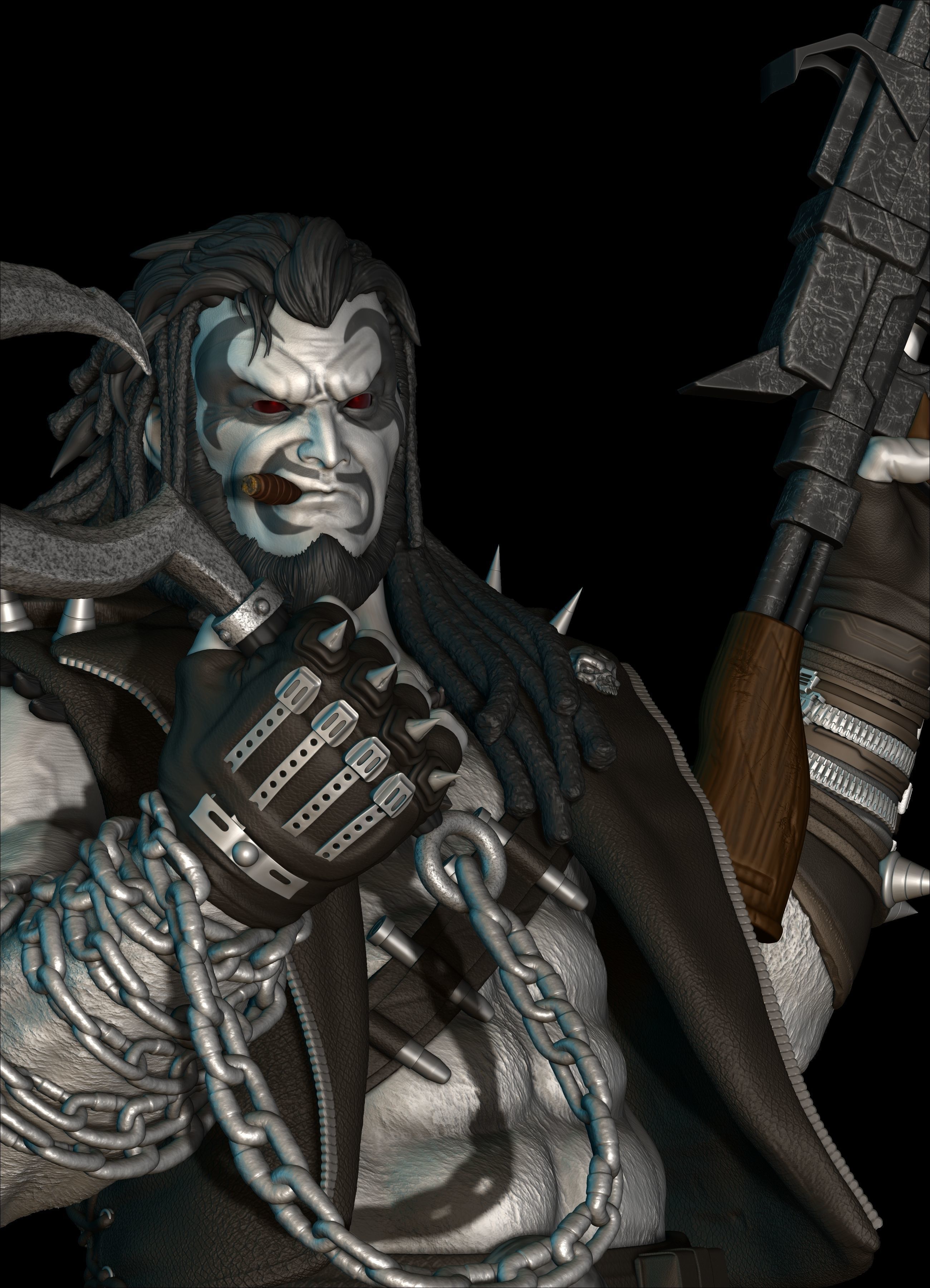 Lobo from DC Comics STL files for 3d printing collectibles 3D model 3D ...