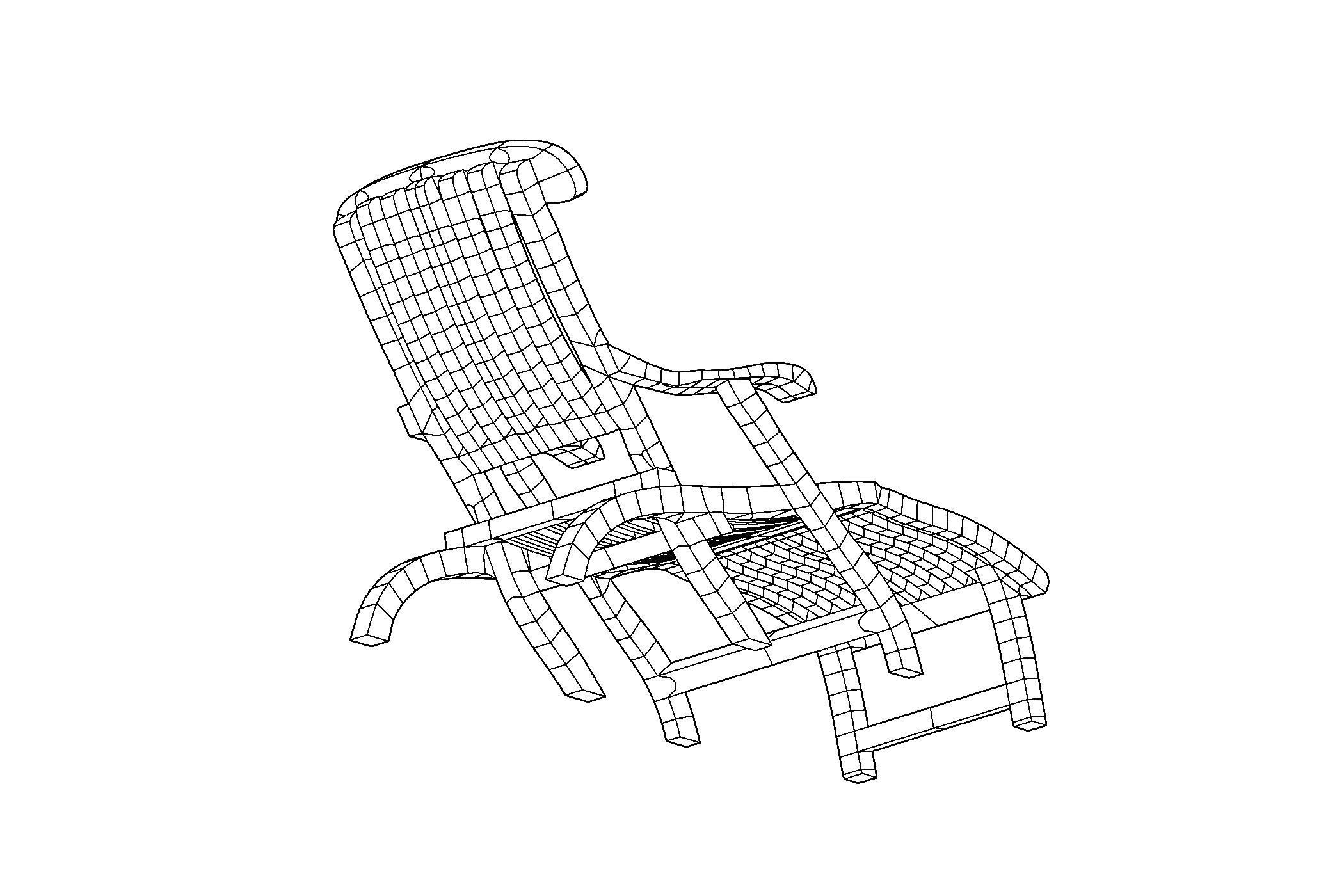 Deck Chair Titanic 3D model 3D printable | CGTrader
