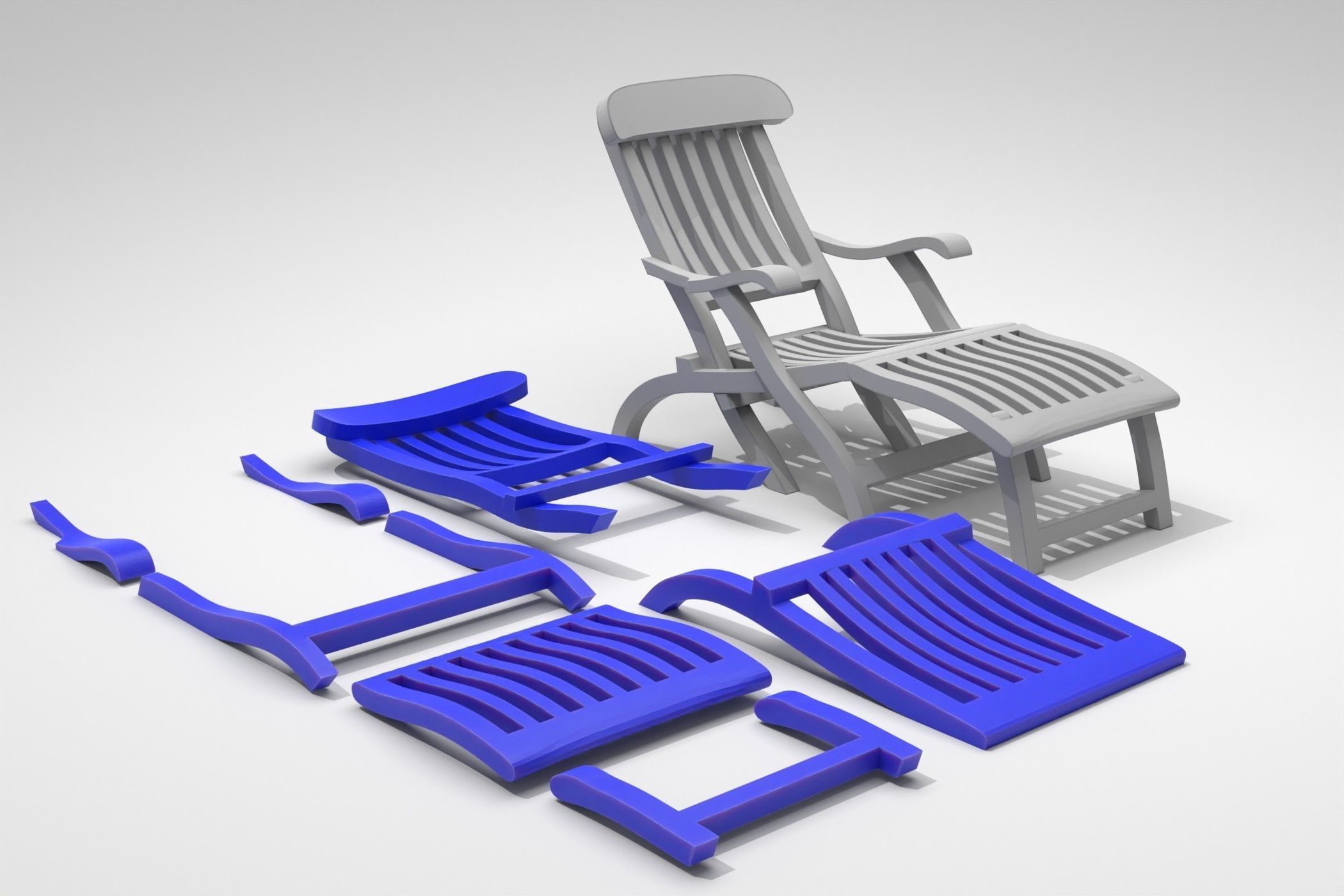 Deck Chair Titanic 3D model 3D printable | CGTrader