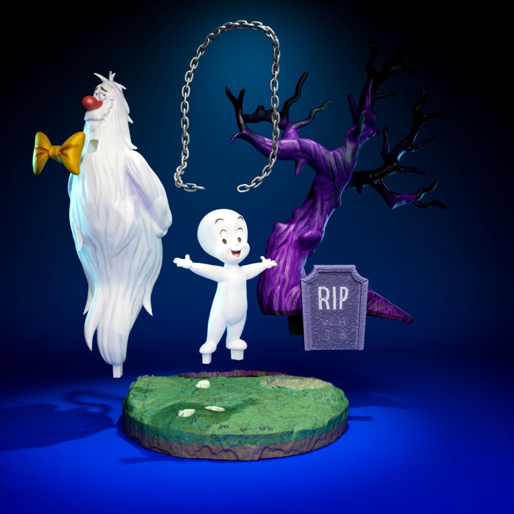 Casper and Hairy Scary 3D model 3D printable | CGTrader