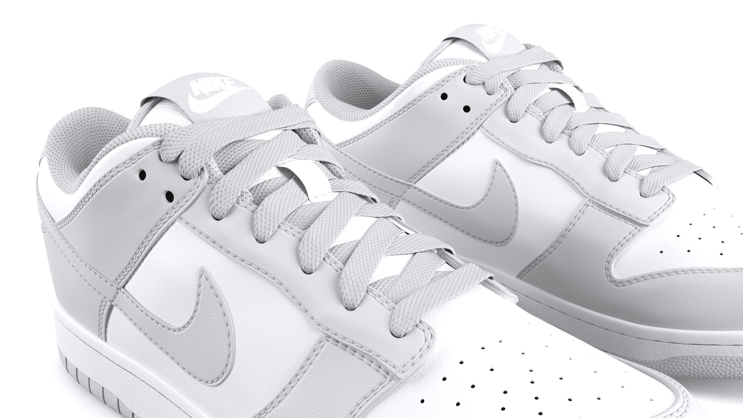 3D model Nike Dunk Low Gray PBR VR / AR / low-poly | CGTrader