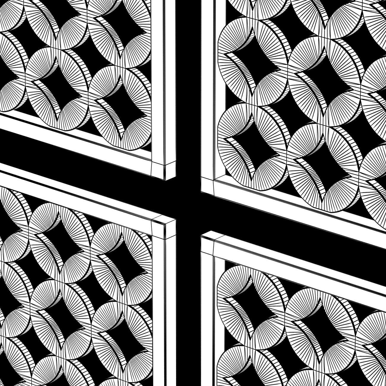Wood Arabic Islamic pattern decorative grill screen 3D model | CGTrader