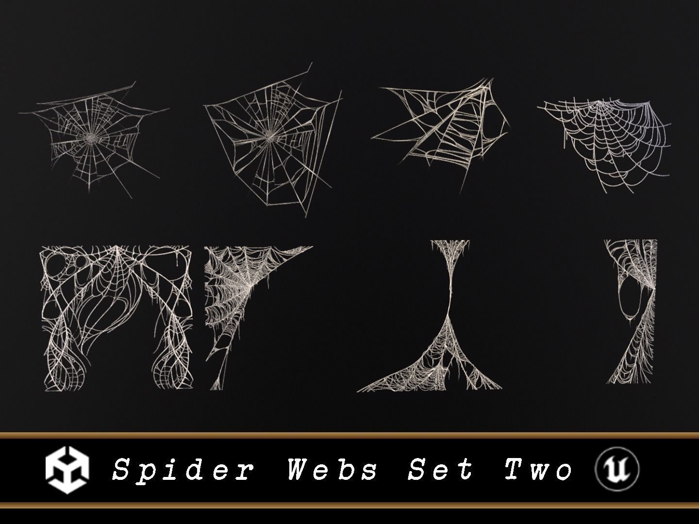 3D model Spider Webs Set Two VR / AR / low-poly | CGTrader
