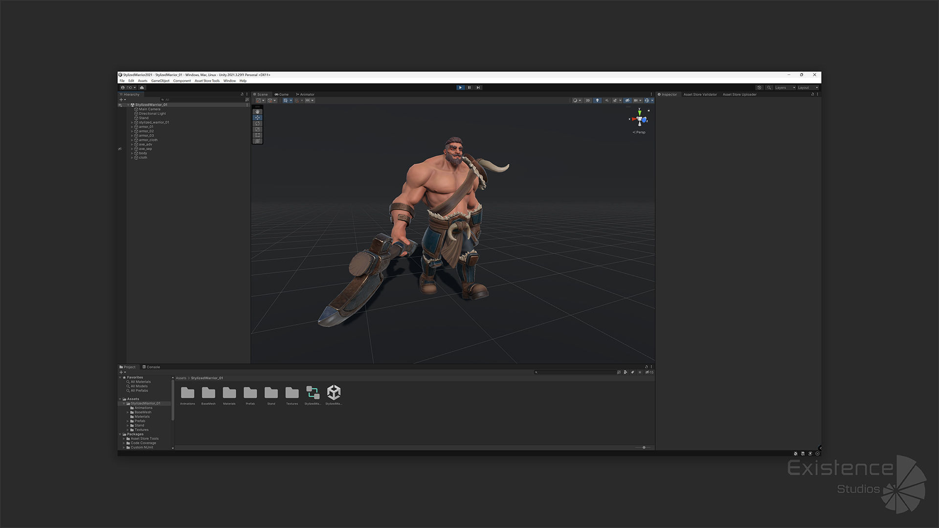 3D model Stylized Warrior 01 - Fantasy Character Axe Medieval Heroes ...