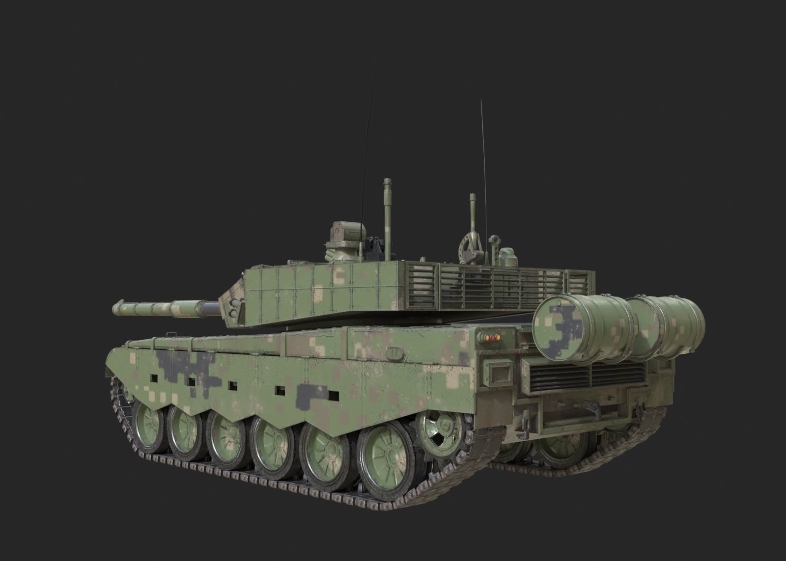 3D model 4 coatings of PLA Army ZTZ99A ZTZ-99A Main Battle Tank MBT VR / AR / low-poly | CGTrader