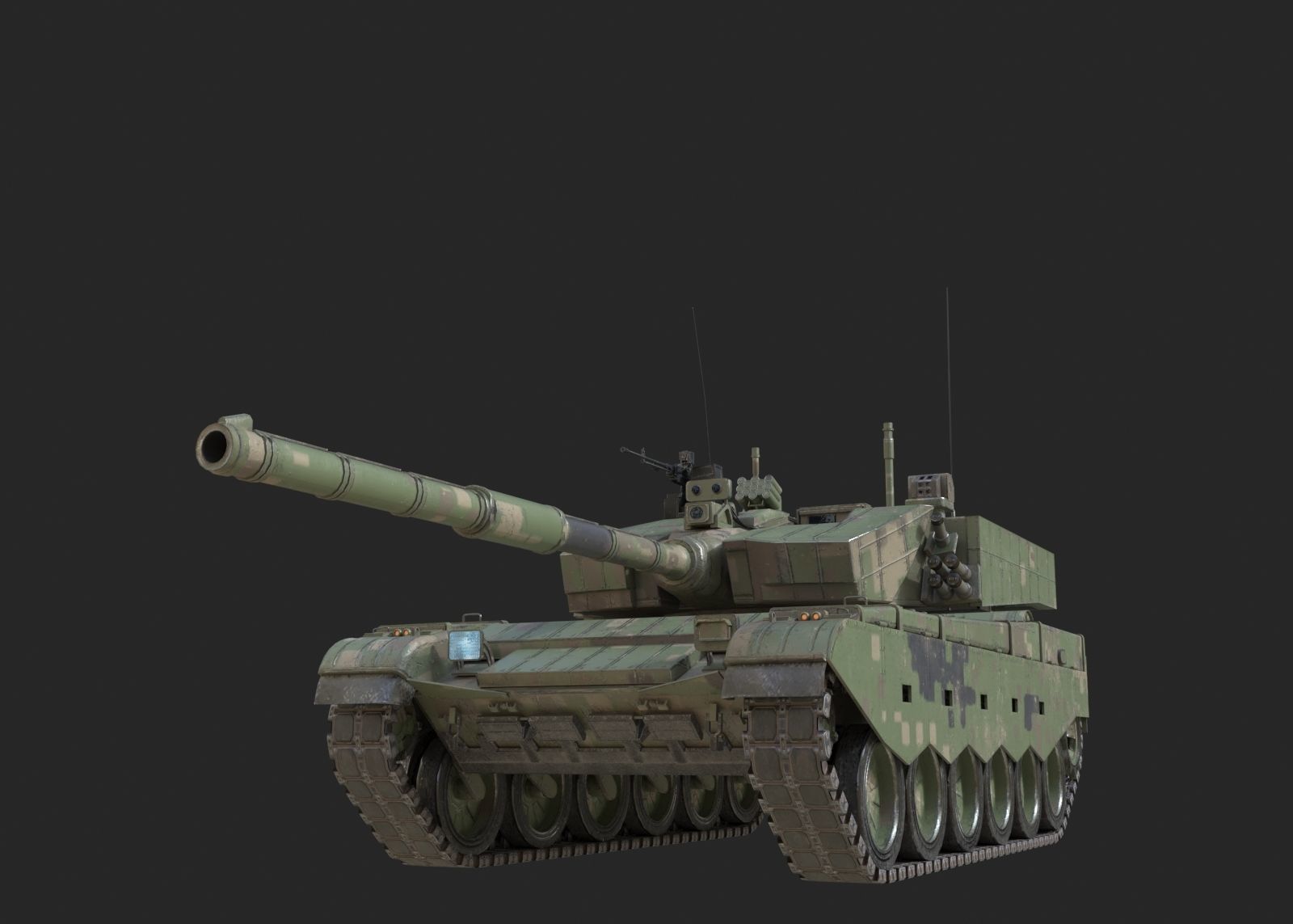 3D model 4 coatings of PLA Army ZTZ99A ZTZ-99A Main Battle Tank MBT VR ...