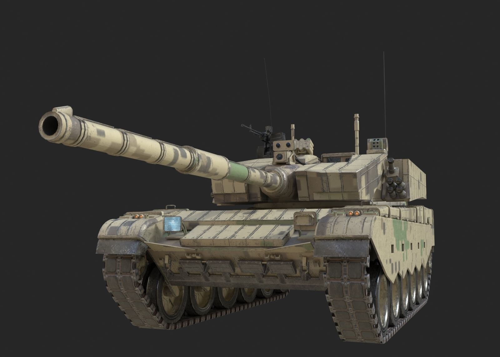 3D model 4 coatings of PLA Army ZTZ99A ZTZ-99A Main Battle Tank MBT VR ...