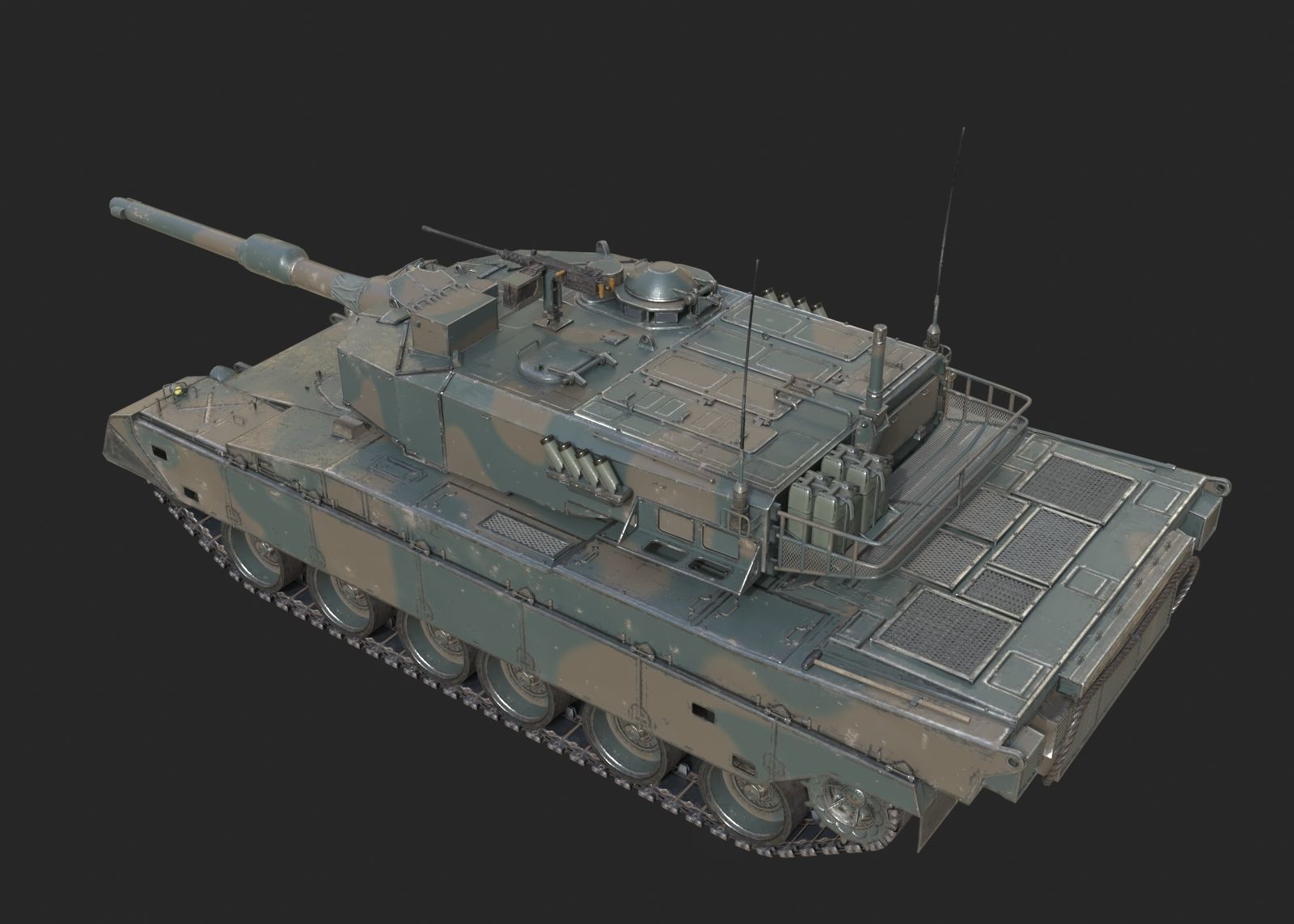 3D model 2 coatings of JSDF Type 90 Type-90 Main Battle Tank MBT VR ...