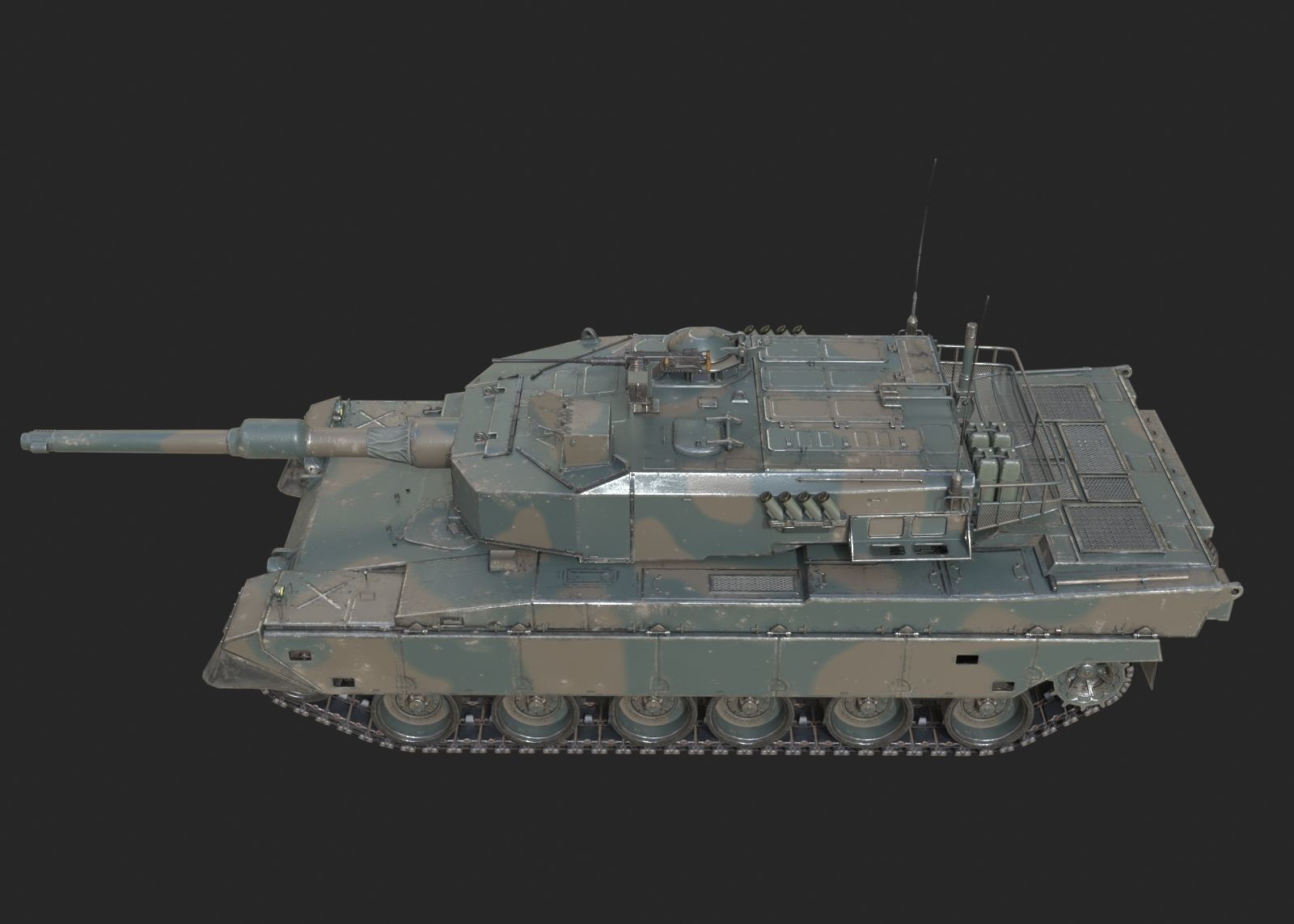 3D model 2 coatings of JSDF Type 90 Type-90 Main Battle Tank MBT VR ...