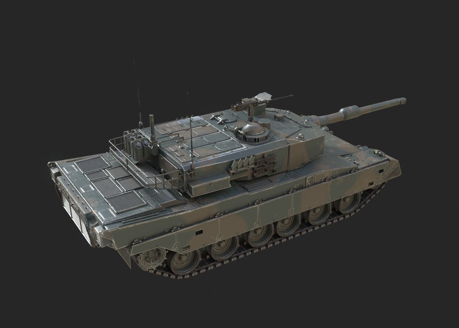 3D model 2 coatings of JSDF Type 90 Type-90 Main Battle Tank MBT VR ...