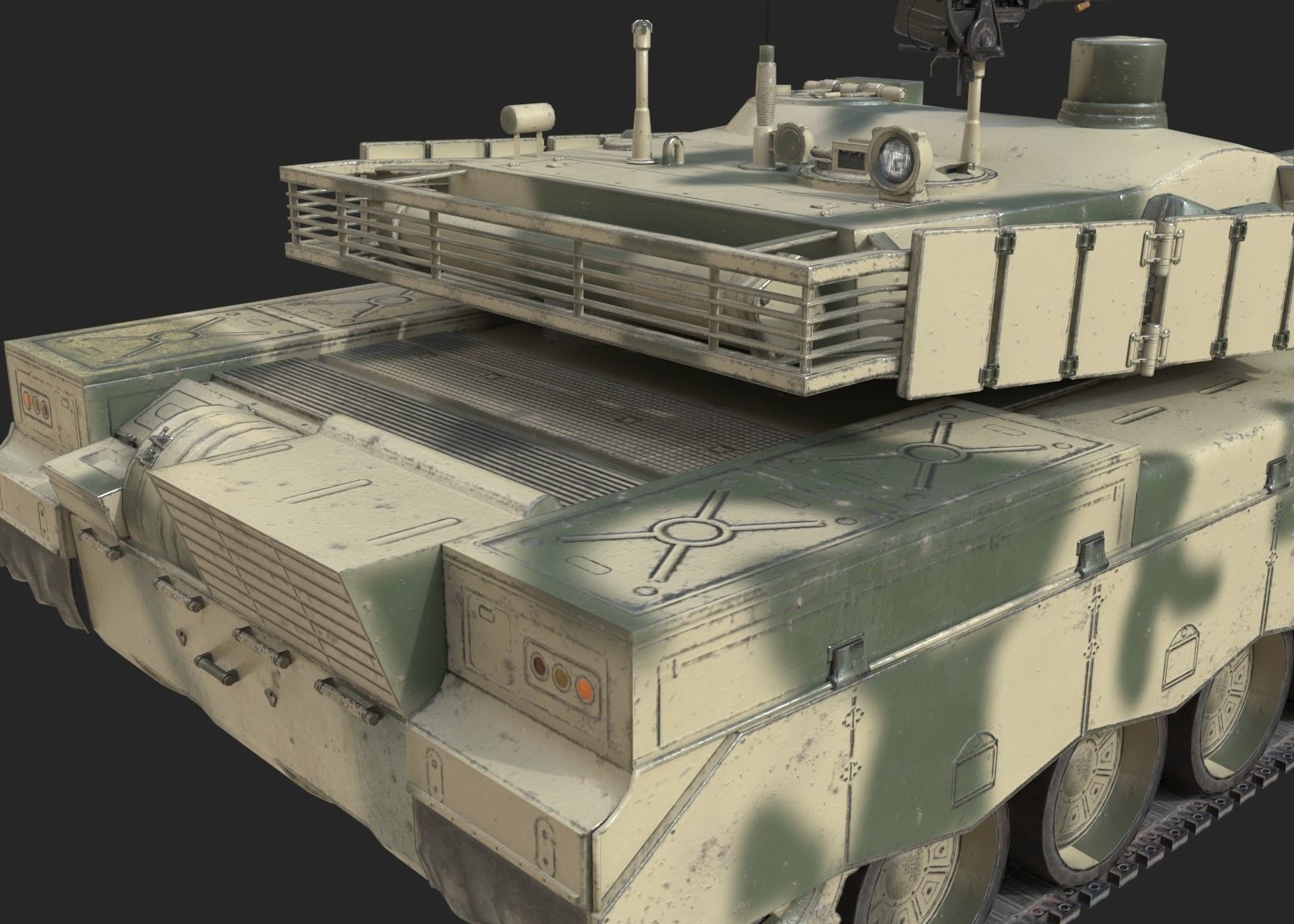 3D model 4 coatings of VT1A VT-1A MBT2000 Al-Khalid Main Battle Tank VR ...