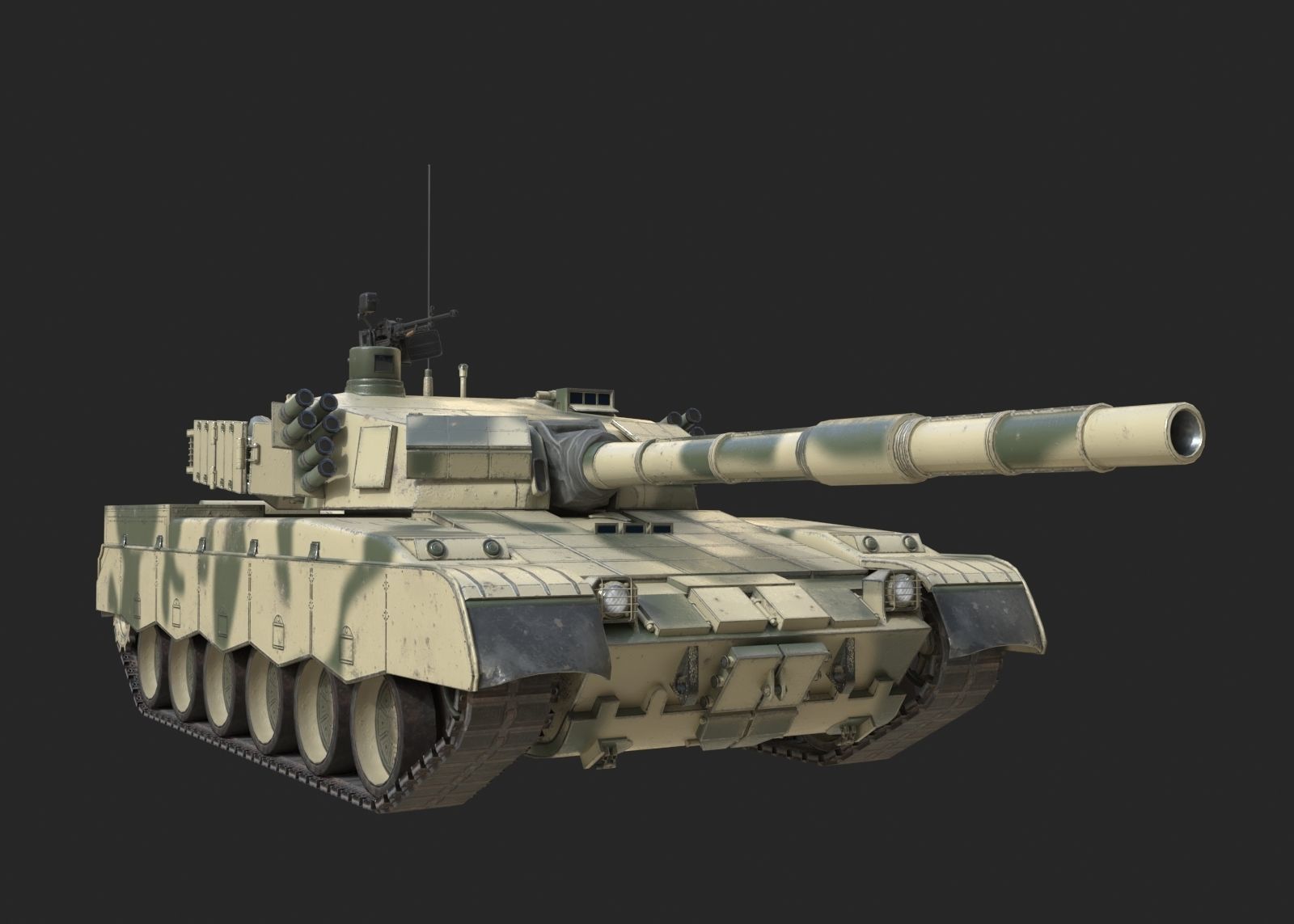 3D model 4 coatings of VT1A VT-1A MBT2000 Al-Khalid Main Battle Tank VR ...