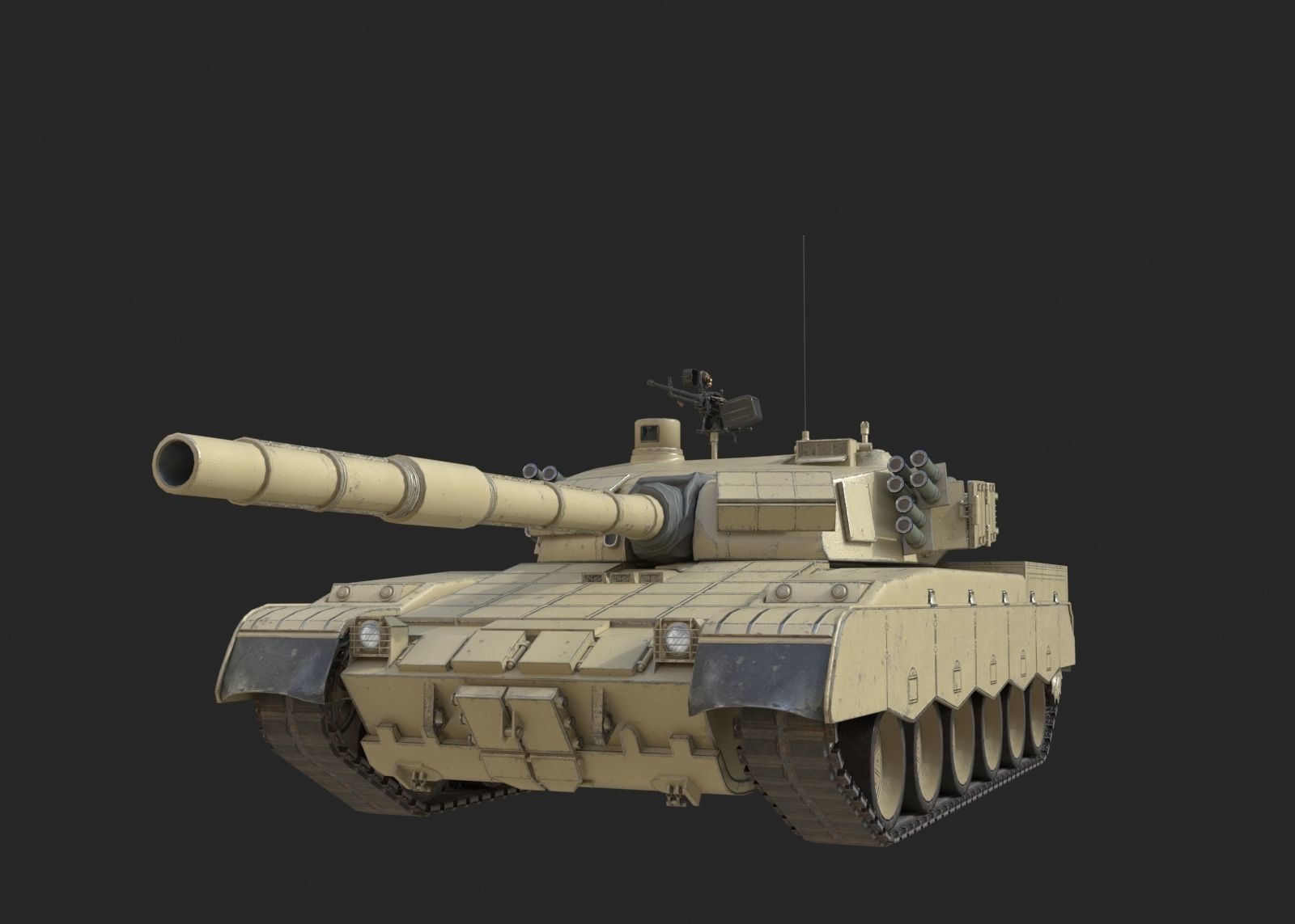 3D model 4 coatings of VT1A VT-1A MBT2000 Al-Khalid Main Battle Tank VR ...