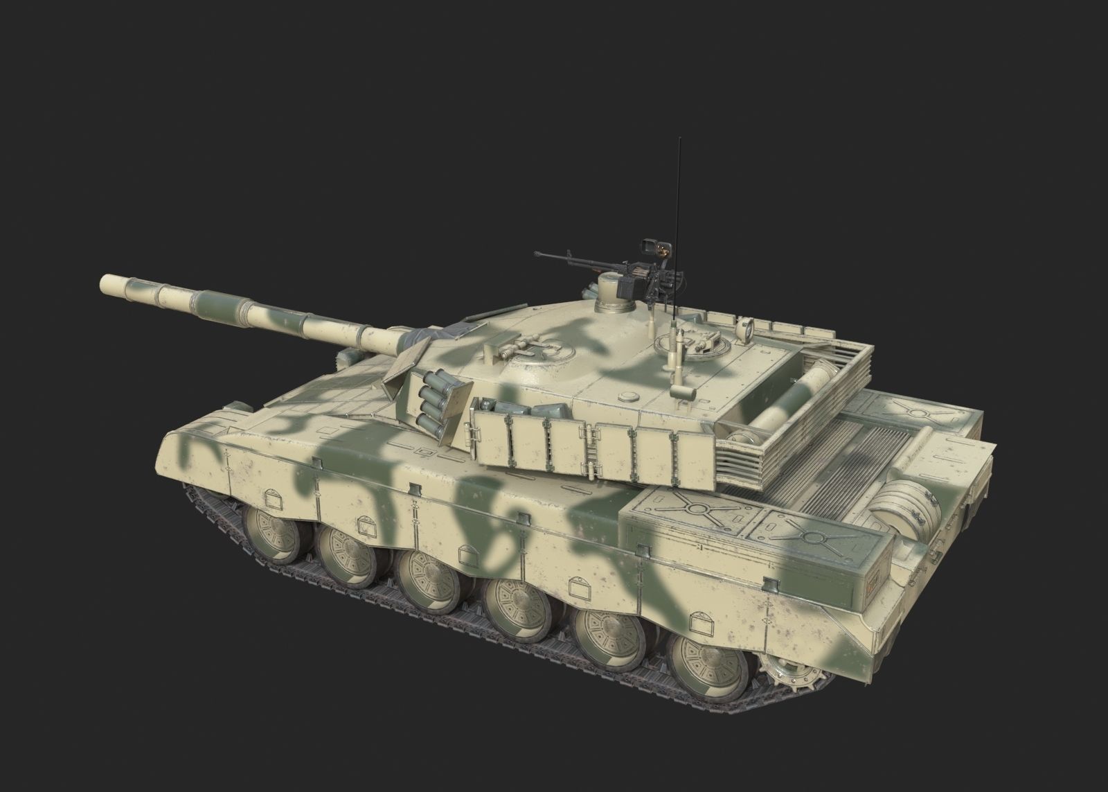 3D model 4 coatings of VT1A VT-1A MBT2000 Al-Khalid Main Battle Tank VR ...