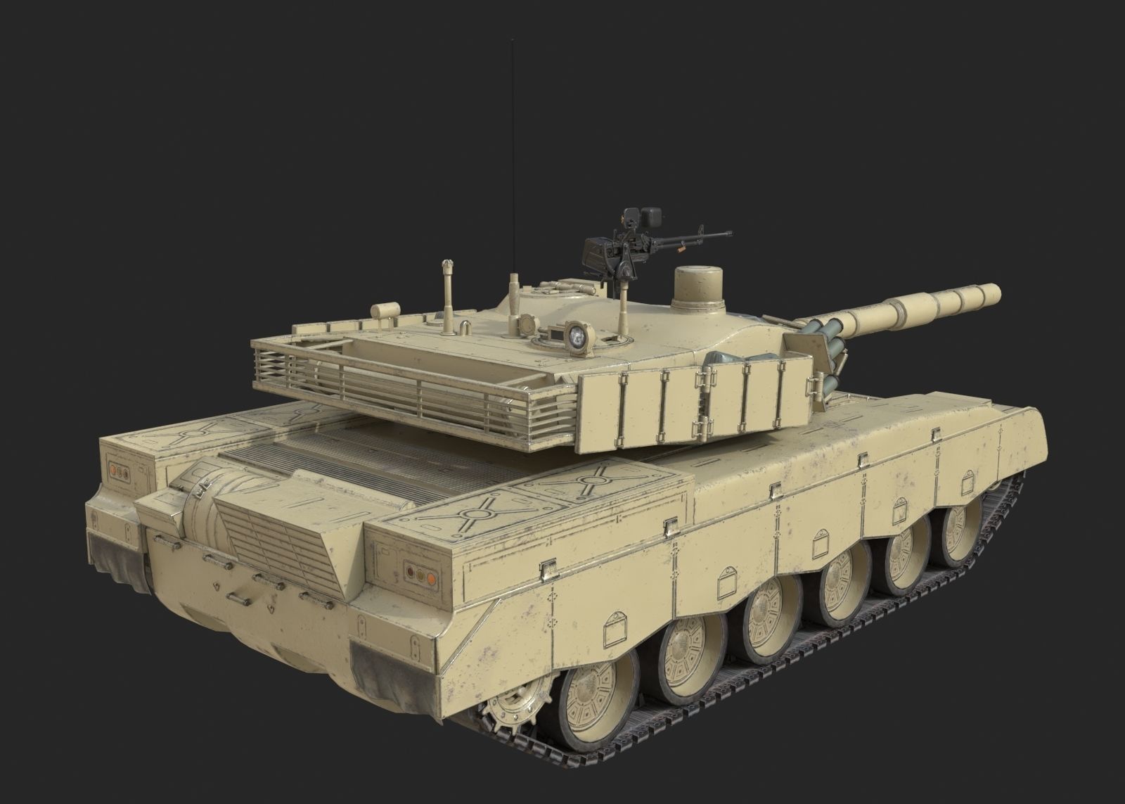 3D model 4 coatings of VT1A VT-1A MBT2000 Al-Khalid Main Battle Tank VR ...