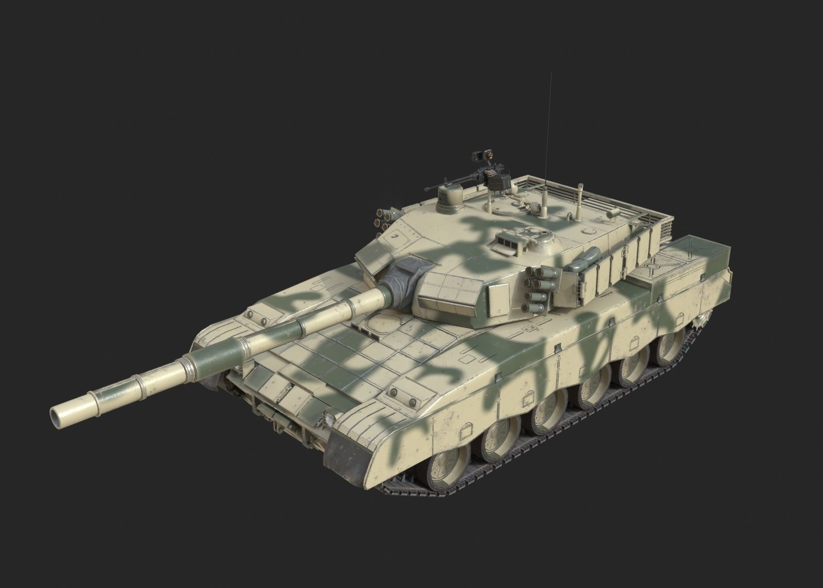3D model 4 coatings of VT1A VT-1A MBT2000 Al-Khalid Main Battle Tank VR ...