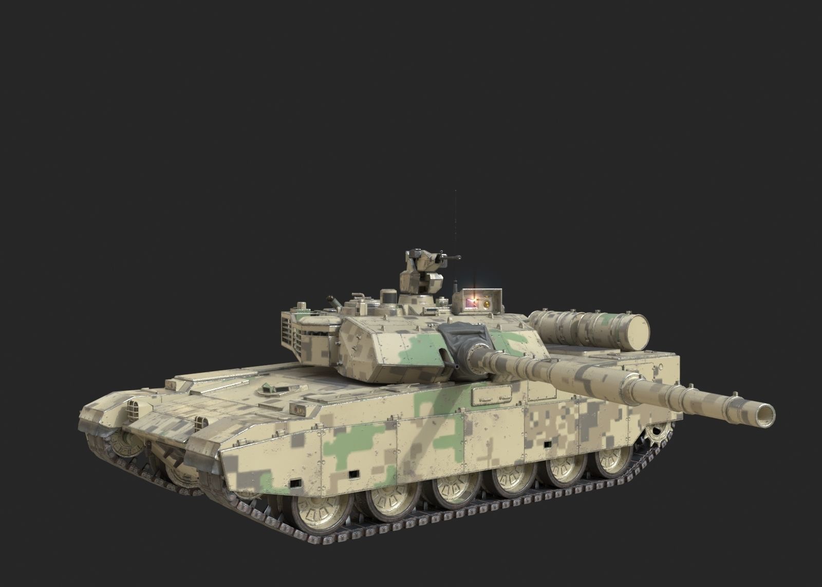 3D model 4 coatings of Pakistan VT4 MBT3000 Al-Hyder Main Battle Tank ...