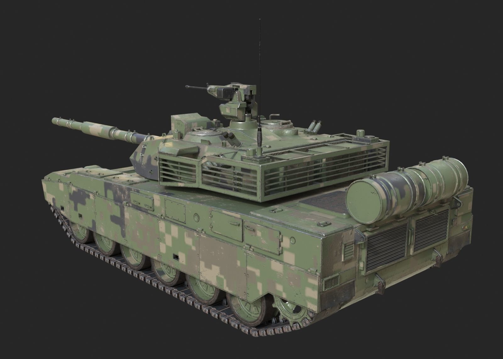 3D model 4 coatings of Pakistan VT4 MBT3000 Al-Hyder Main Battle Tank ...