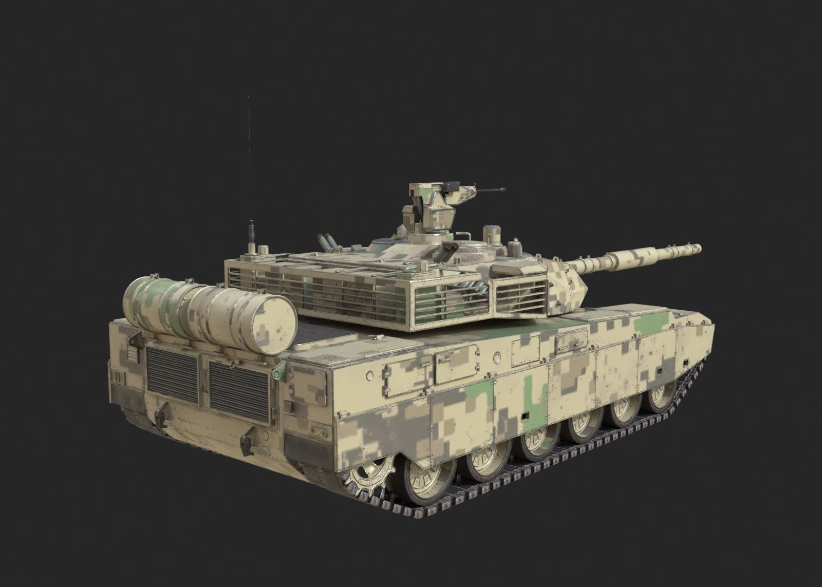 3D model 4 coatings of Pakistan VT4 MBT3000 Al-Hyder Main Battle Tank ...