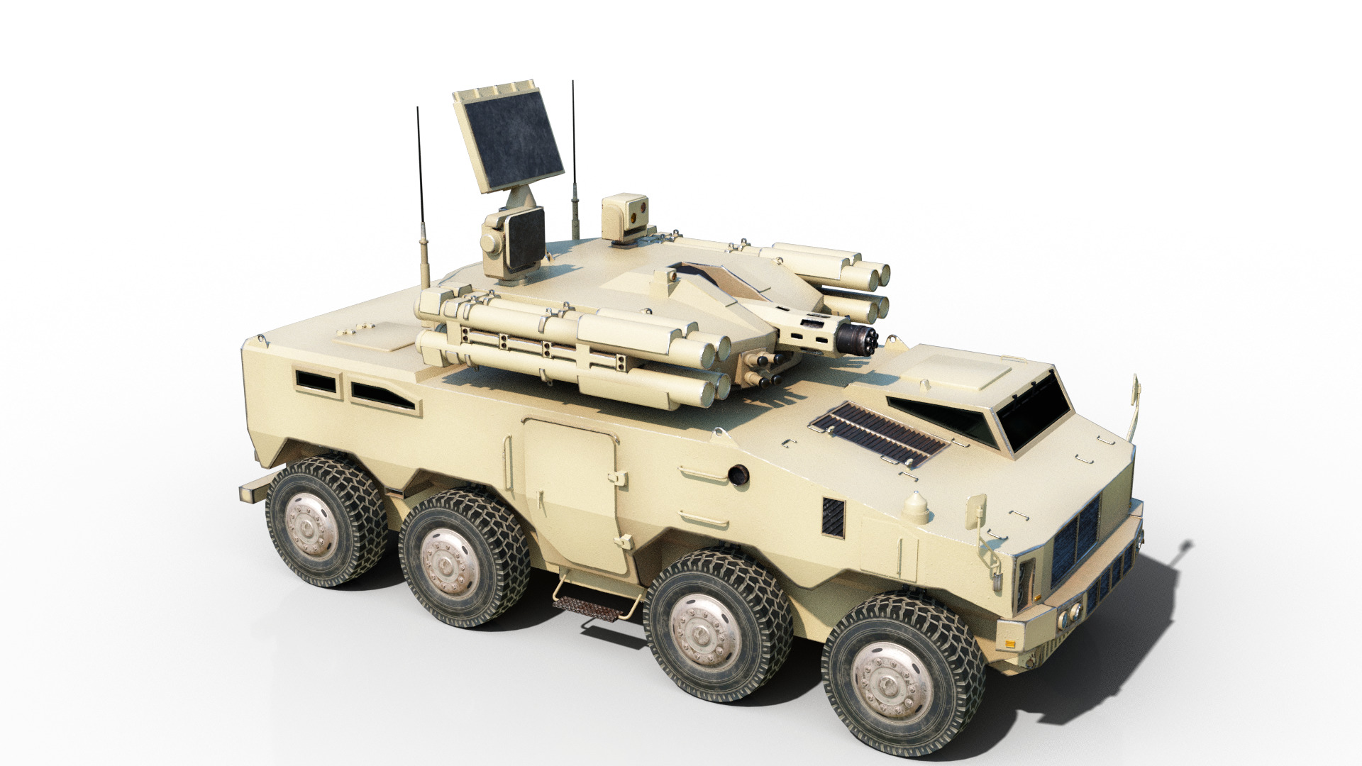 3D model 4 coatings of PLA Type 625E AA Gun Missile System PGL625 PGL-625 VR / AR / low-poly ...