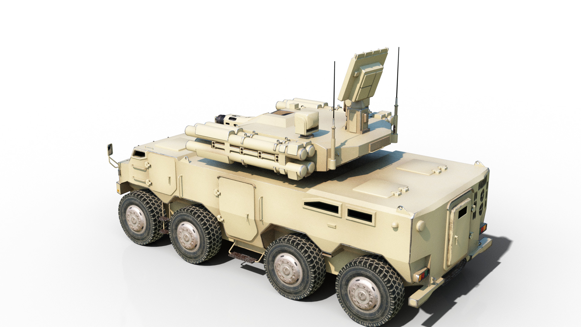 3D model 4 coatings of PLA Type 625E AA Gun Missile System PGL625 PGL ...