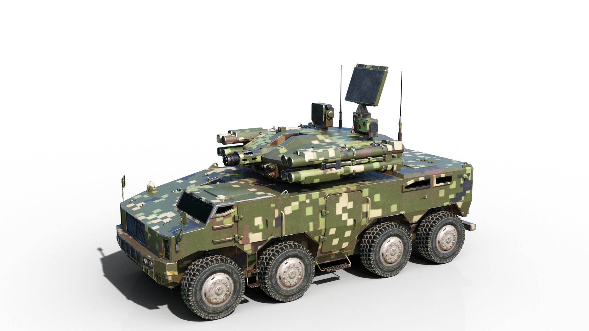 3D model 4 coatings of PLA Type 625E AA Gun Missile System PGL625 PGL-625 VR / AR / low-poly ...