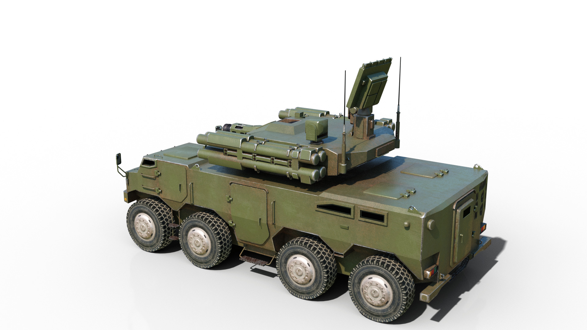 3D model 4 coatings of PLA Type 625E AA Gun Missile System PGL625 PGL-625 VR / AR / low-poly ...