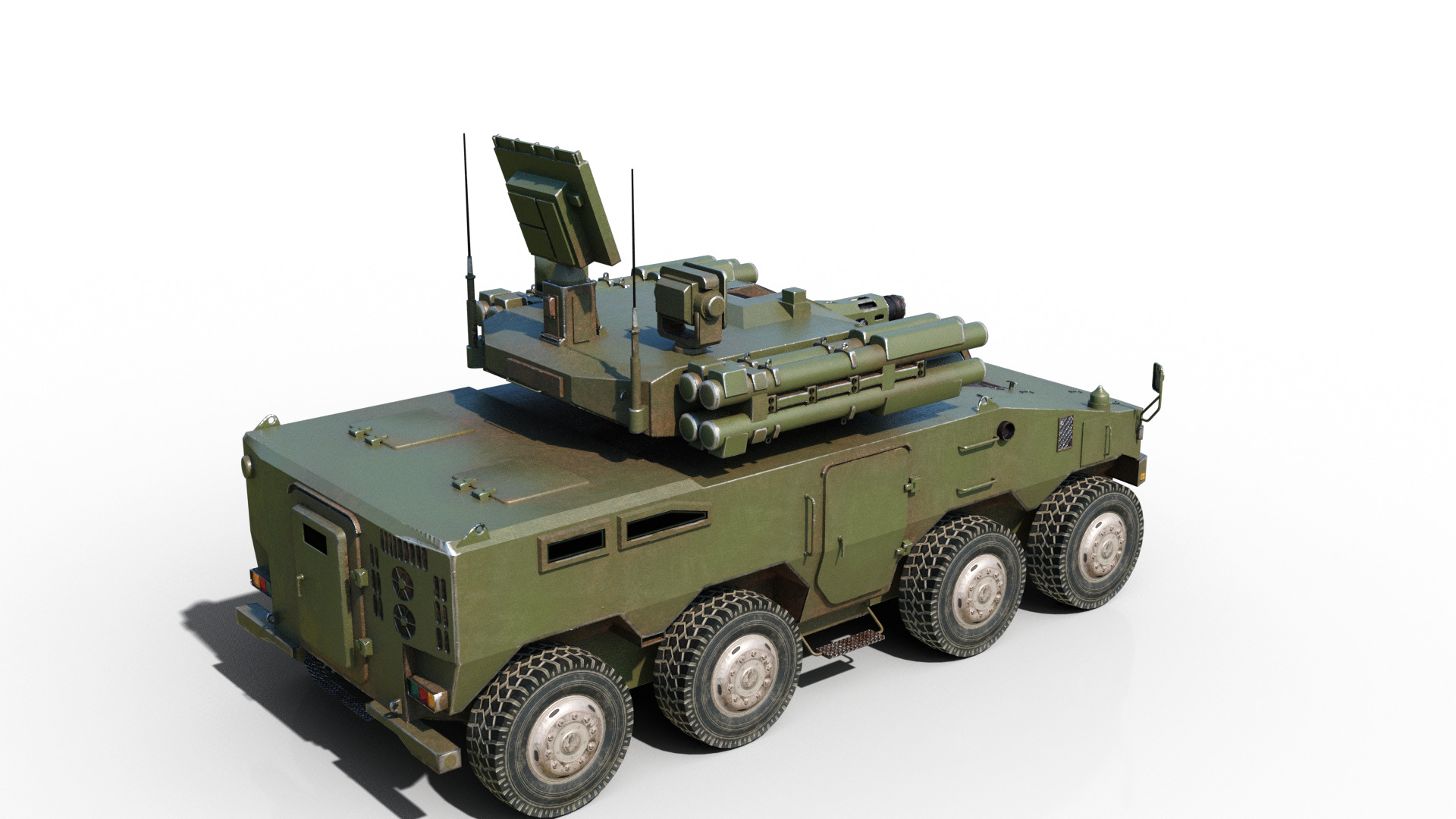 3D model 4 coatings of PLA Type 625E AA Gun Missile System PGL625 PGL-625 VR / AR / low-poly ...