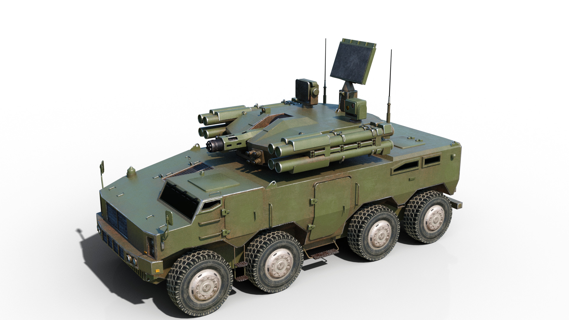 3D model 4 coatings of PLA Type 625E AA Gun Missile System PGL625 PGL-625 VR / AR / low-poly ...